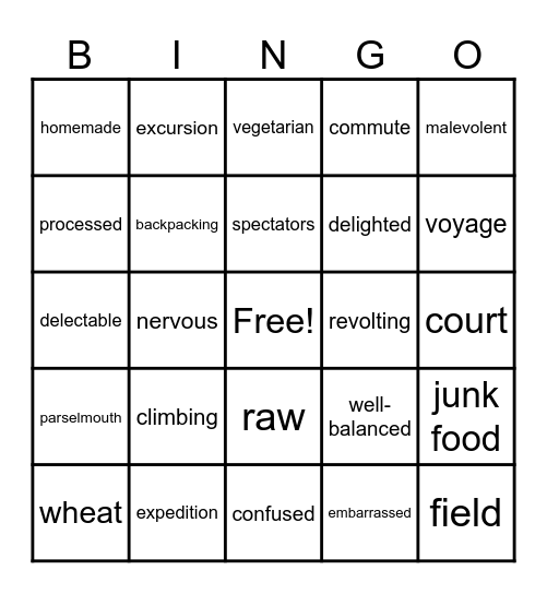 Mid Year Exam Vocabulary Review Bingo Card mid-year-exam-vocabulary-review-bingo-card