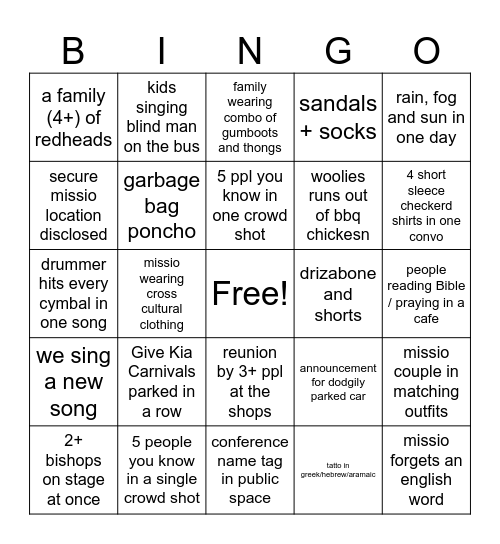 CMS SS 2025 BINGO! Bingo Card