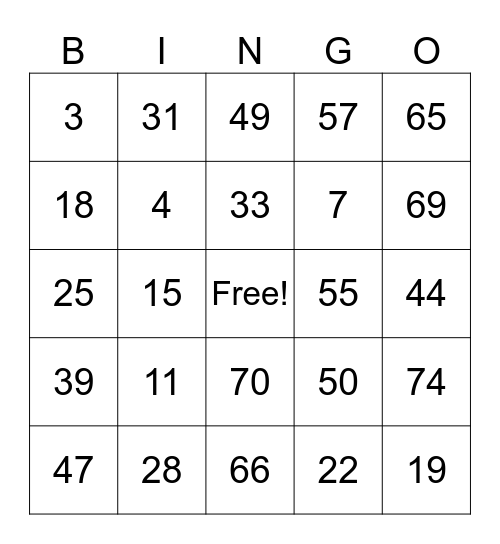 Eve 💋 Bingo Card