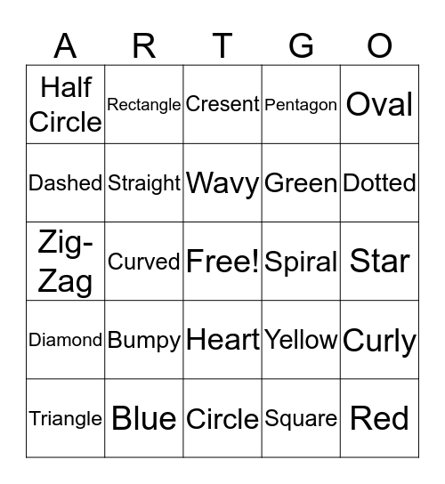 ARTGO Bingo Card