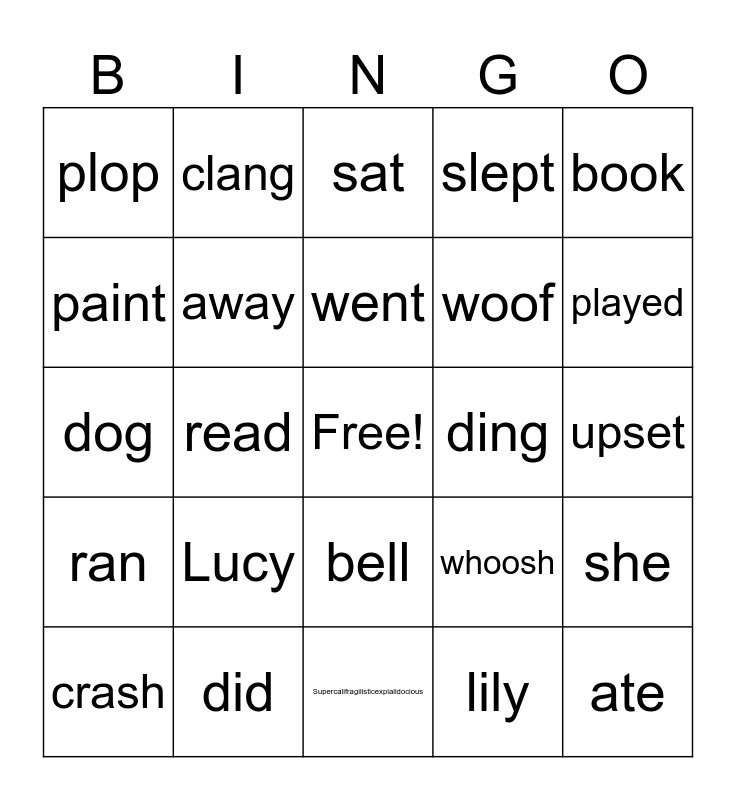 Super Bingo Card