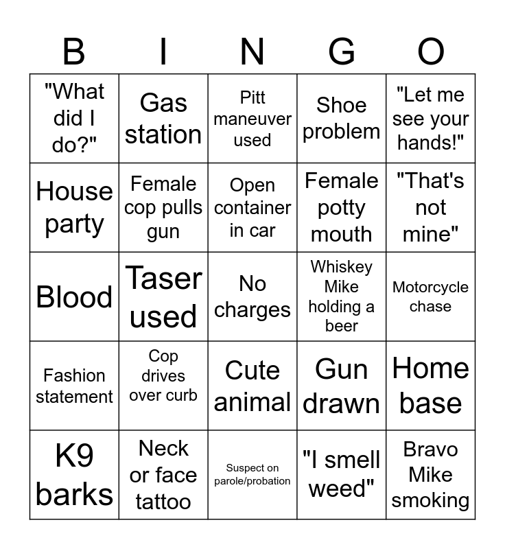 Op live 12/13/24 Bingo Card