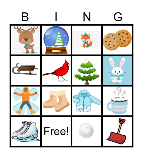 Winter Bingo Card