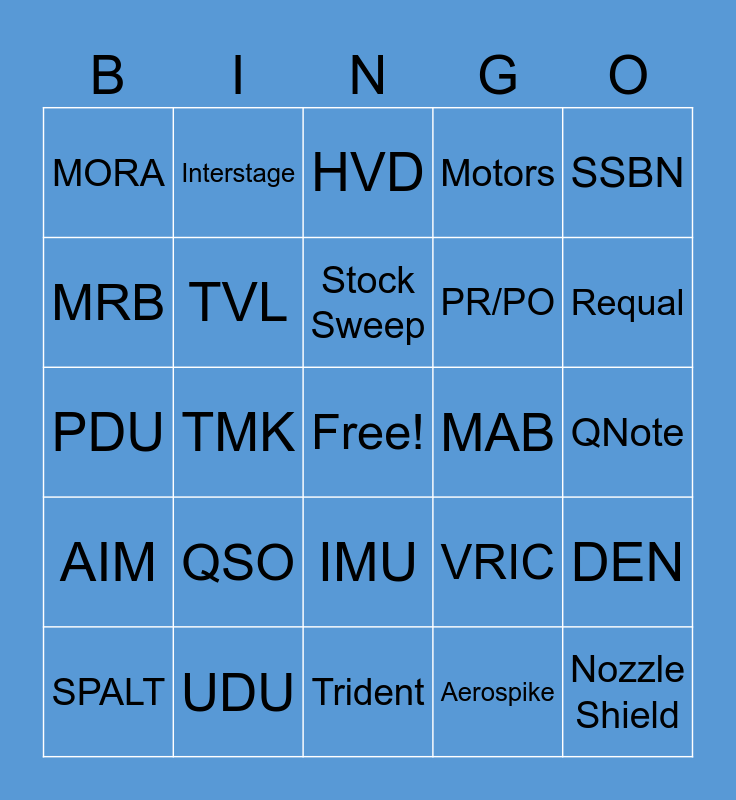 FBM Bingo Card
