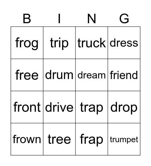 R-Blend BINGO Card