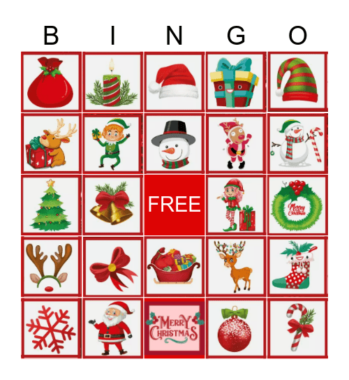Christmas Party Bingo Card