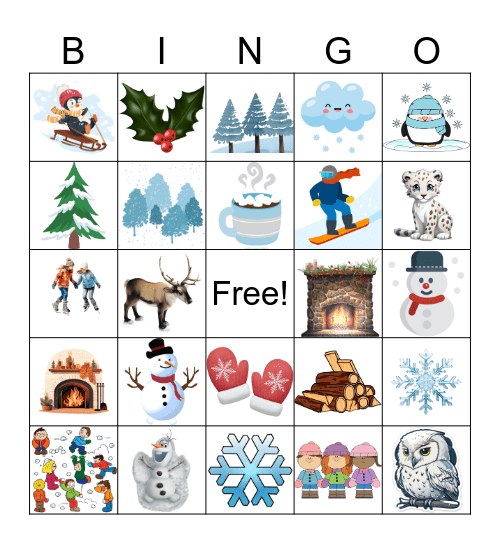 Winter Bingo Card