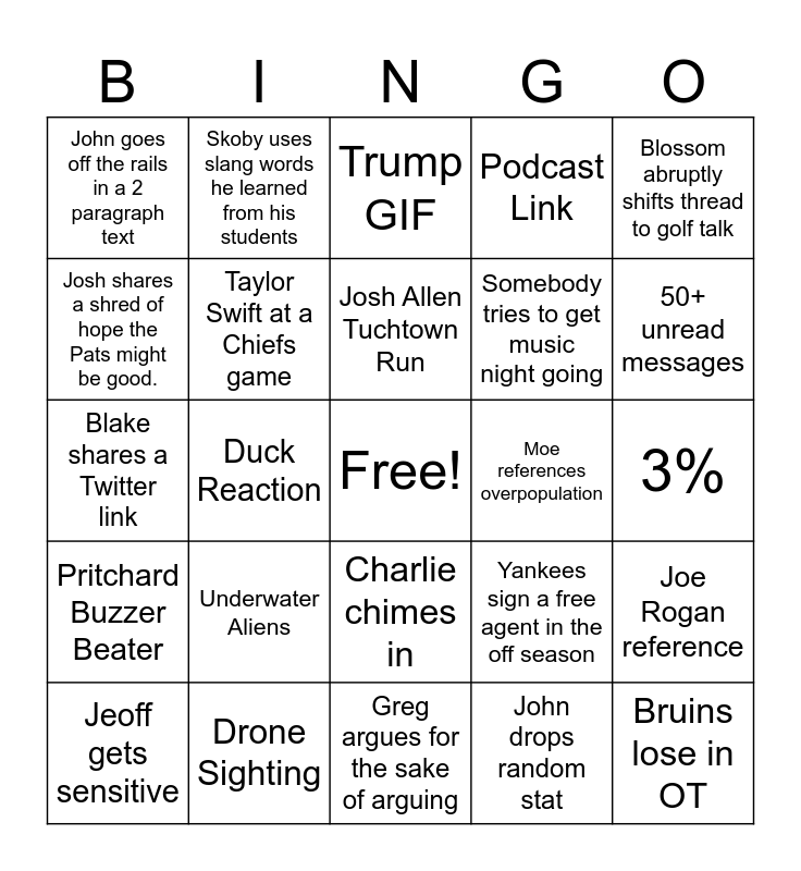 Decade of Dominance Bingo Card