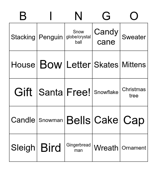 merry Christmas Bingo Card