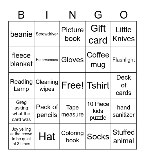 Joys secret table BINGO-FIGHT CLUB Bingo Card