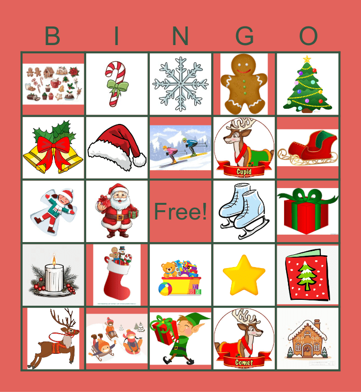 CHRISTMAS CVC BINGO Card