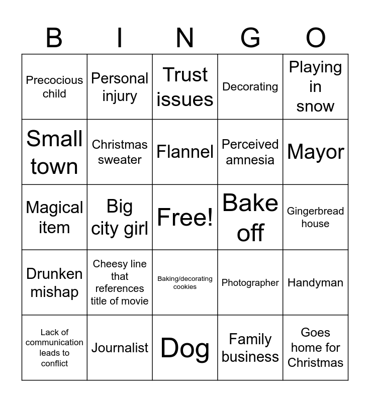 Holly Jolly Bingo Card