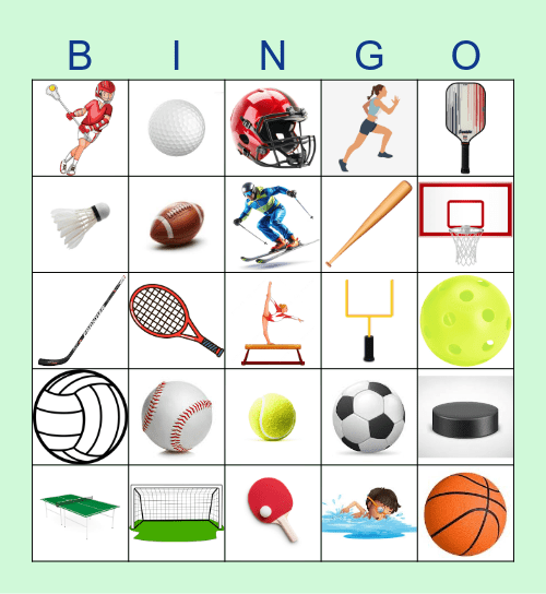 Sports Bingo Card
