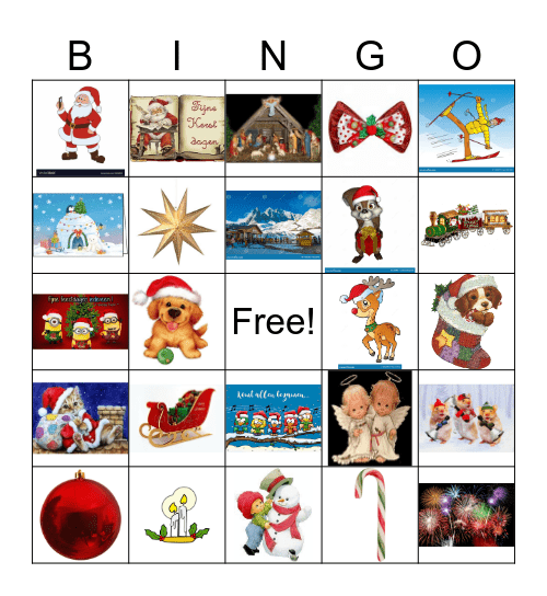 Kerstbingo Familie van der Heijden Bingo Card