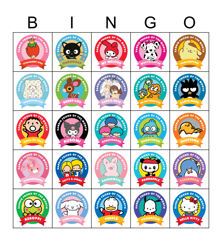 SANRIO BINGO Card