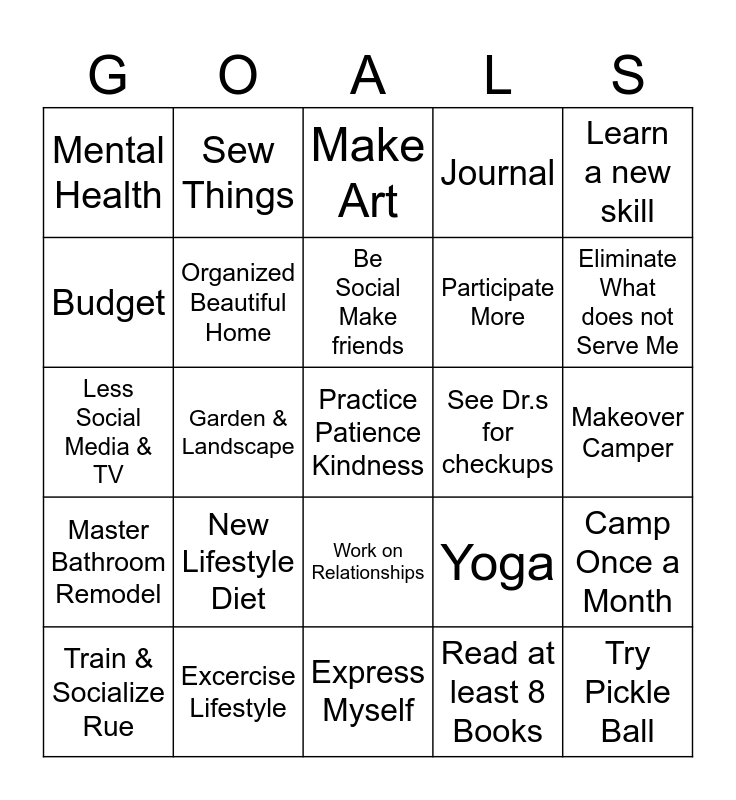 2025 Vision Bingo Card