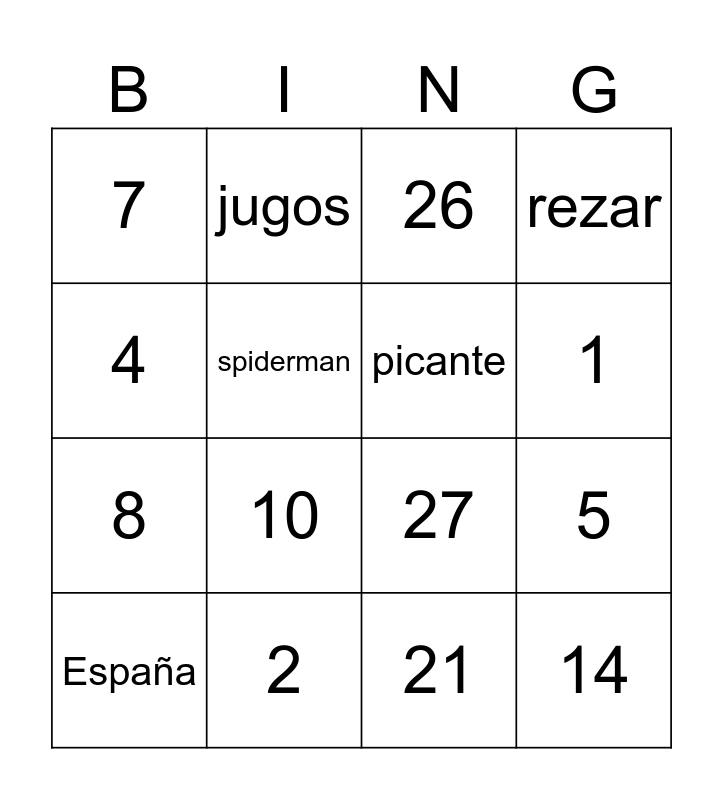ECM Bingo Card