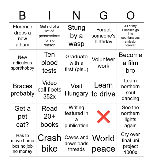 2025 Bingo Card