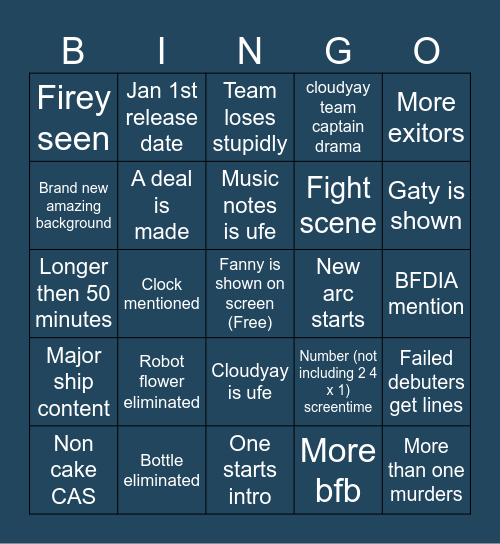 TPOT PREDICTION Bingo Card
