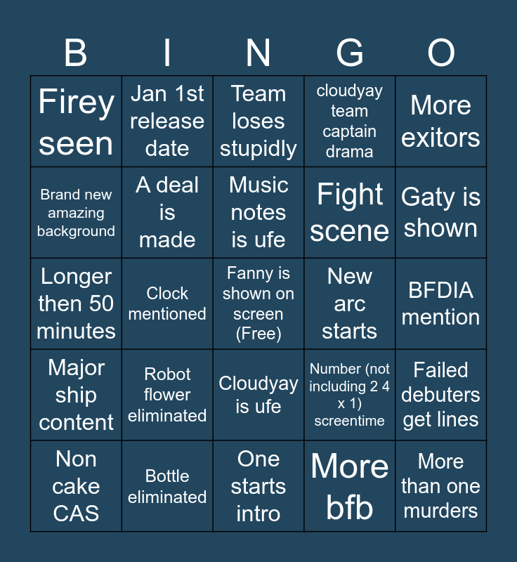 TPOT PREDICTION Bingo Card