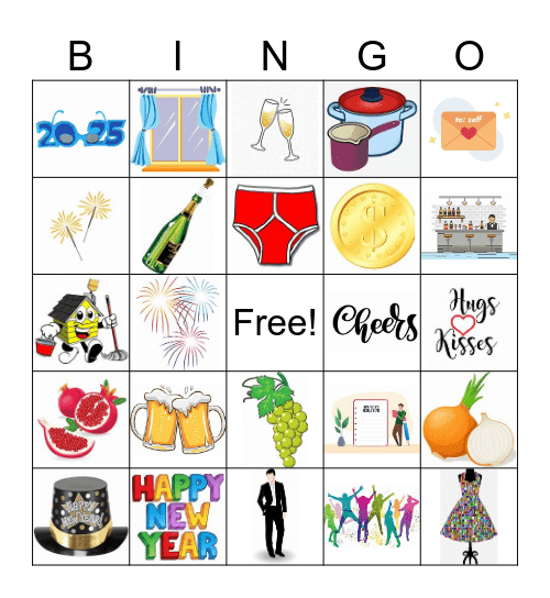 New Years Eve Bingo Card