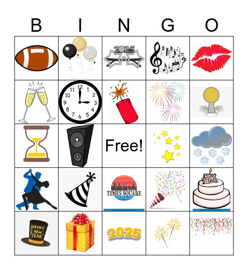 NEW YEAR Bingo Card