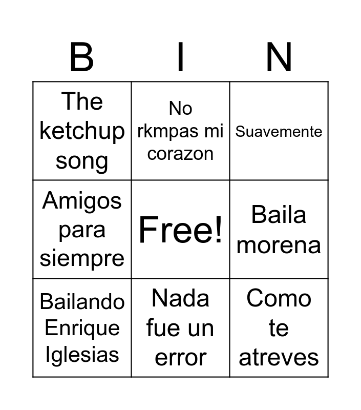 Bingoooooo Bingo Card