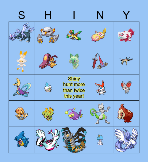 Shiny Hunting Bingo Card