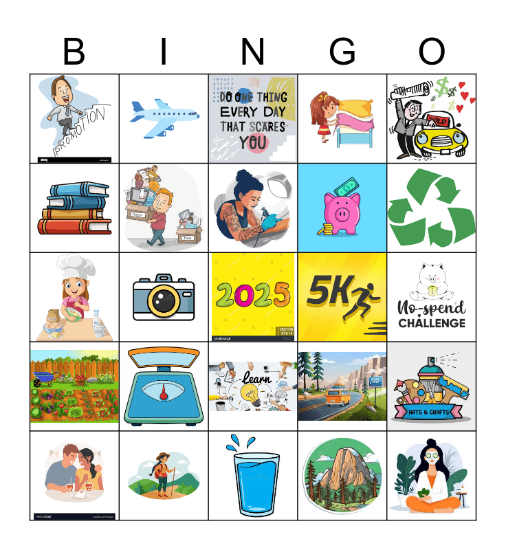 Vision Board Bingo Card