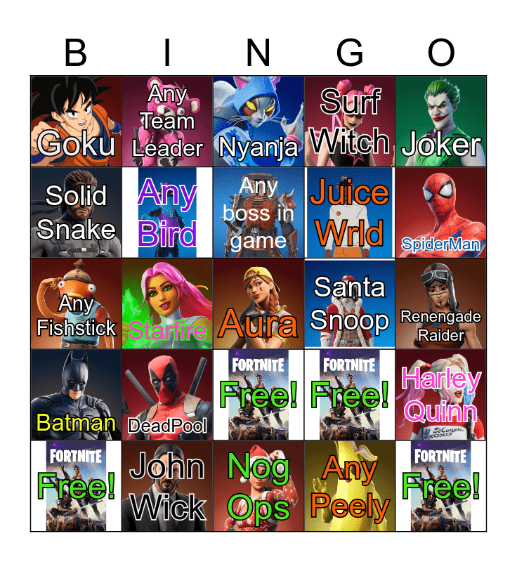 For the Kill Bingo Card
