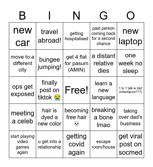 bat's 2025 bingo Card