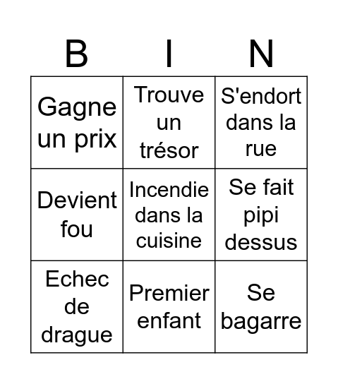 BINGO SIMS 4 Bingo Card