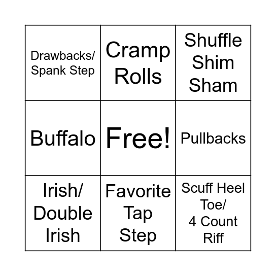Tap Bingo Card