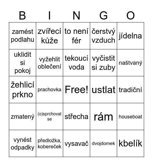 Unit 2 Bingo Card