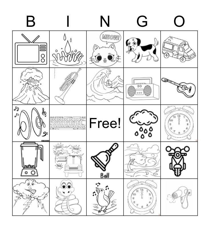 Sound Bingo Card