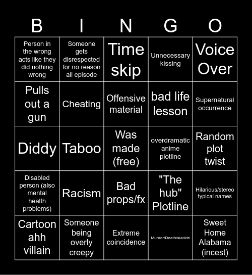 Tomorrow's teachings bingo Card