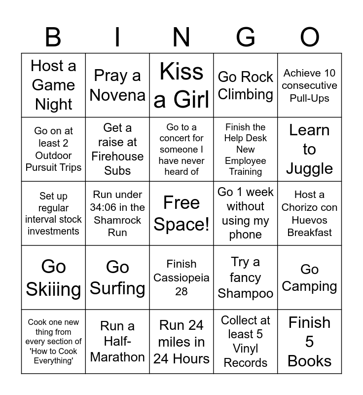 2025 Alex Bingo Card