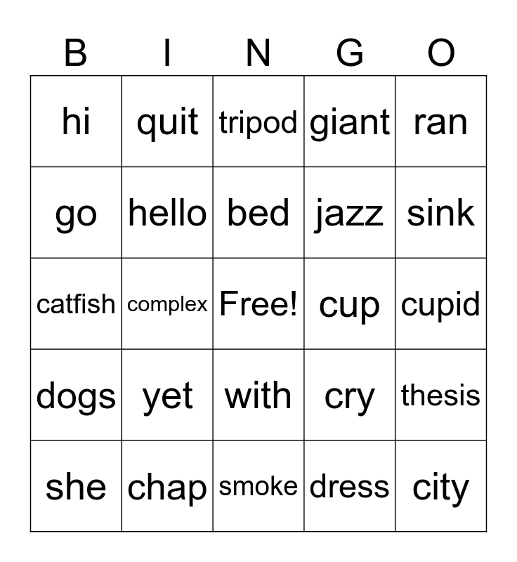 OG Bingo level 2 midterm Bingo Card