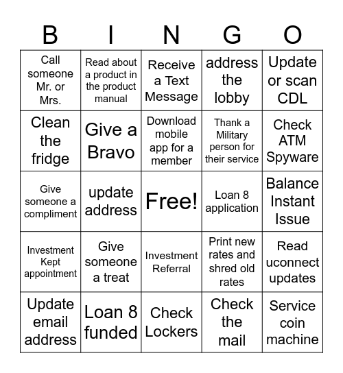 Untitled Bingo Card Untitled Bingo Card
