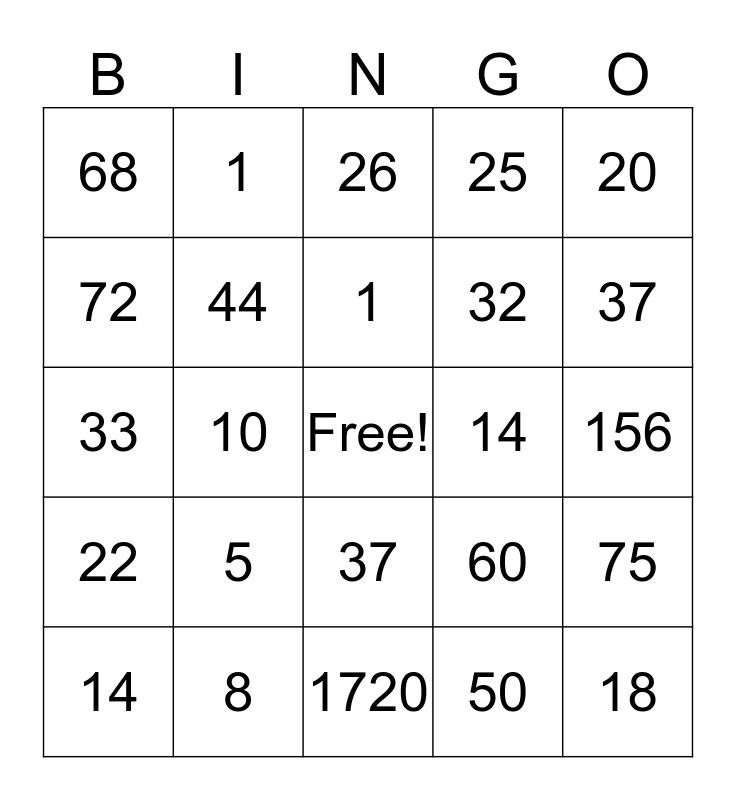 Environmental Services Week Bingo Card