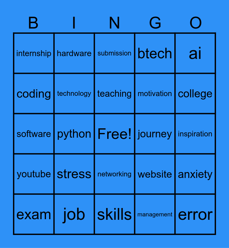 CODEFLIX'25 BYTE BANTER Bingo Card