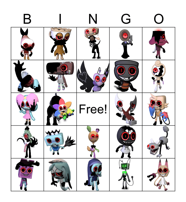 Dandys World Twisteds Bingo Card