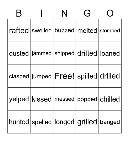 3 sounds of ed Bingo Card