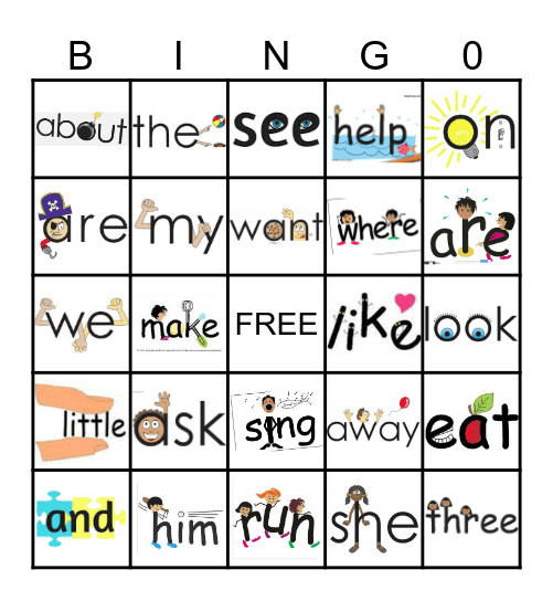 Sight Word Bingo 2 Bingo Card