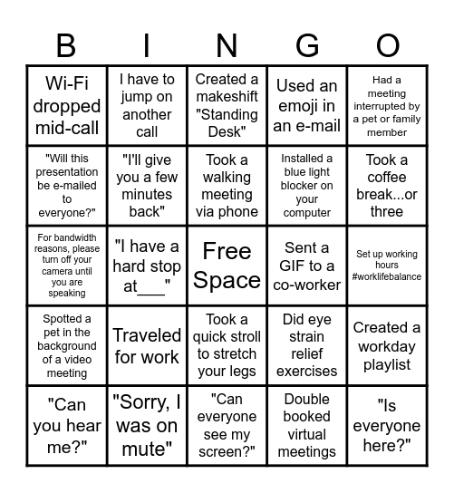 Remote Bingo Card