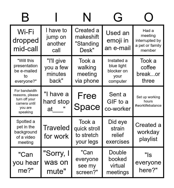 Remote Bingo Card