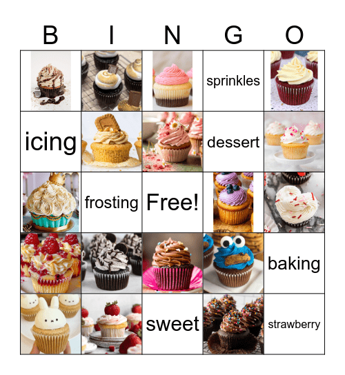 Cupcake Bingo Card