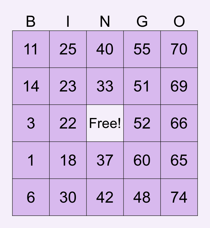 STATISTICS AND PROBABILITY Bingo Card