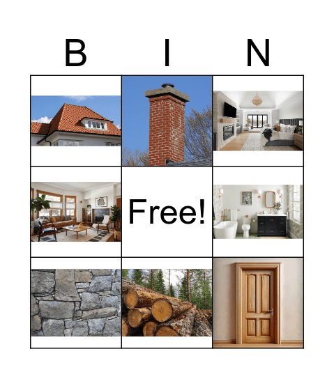 houses Bingo Card