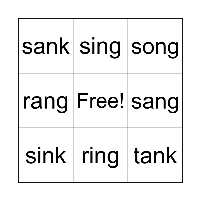 Unit 7 Bingo Card